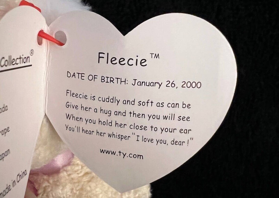 Ty Beanie Baby - FLEECIE THE LAMB- 2000 - Etsy UK
