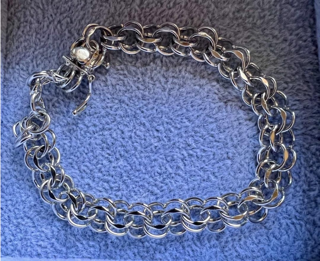Vintage Elco Sterling Silver Charm Bracelet - Etsy