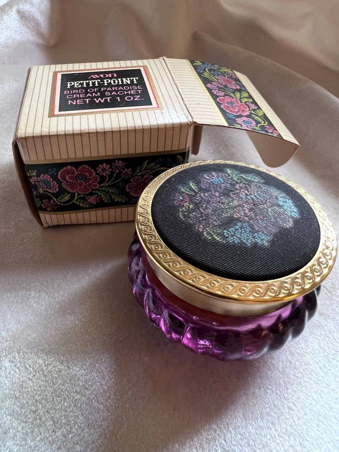 Avon Petit-point Cream Sachet in Box - Collectible - Etsy