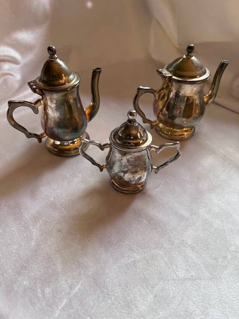 Godinger Silver Coffee, Tea, Sugar Set - Etsy