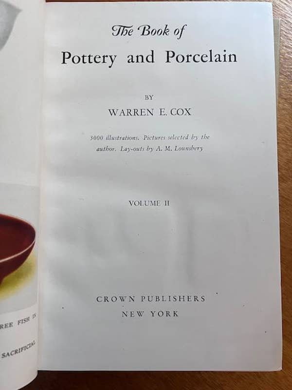 Book of Pottery and Porcelain 1944 - Etsy