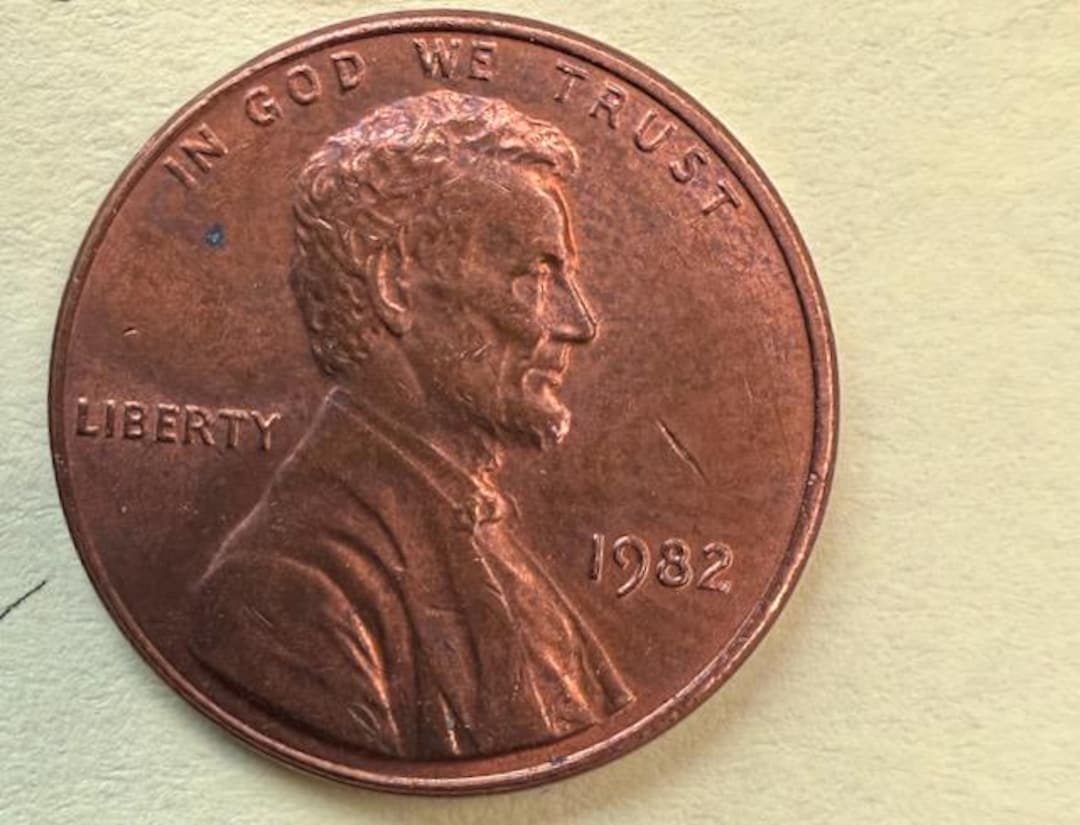 1982 Lincoln Penny Small Date 3.11g Copper Red Color, Transitional Variety - Etsy