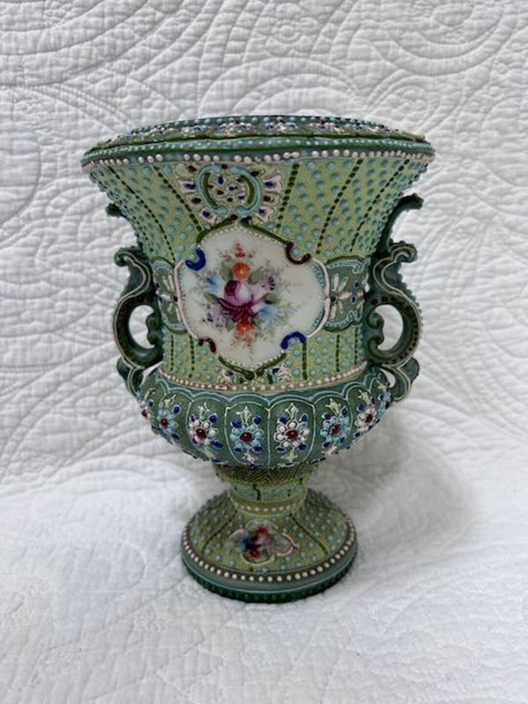 Antique Dudley Urn Form Vase, Chelsea Ceramic Moriage - Etsy