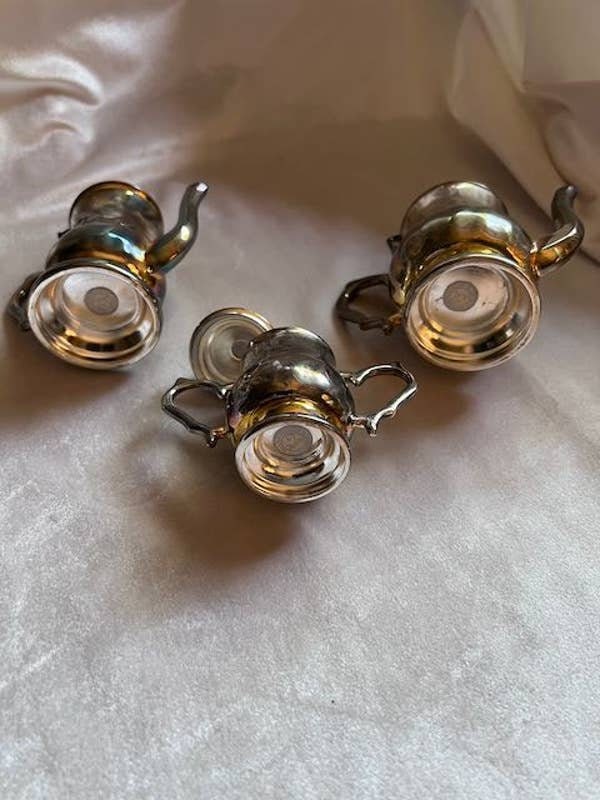 Godinger Silver Coffee, Tea, Sugar Set - Etsy