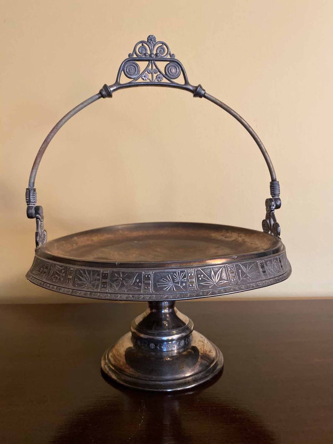 Antique Pairpoint Silver Plated Stand With Handle - Etsy