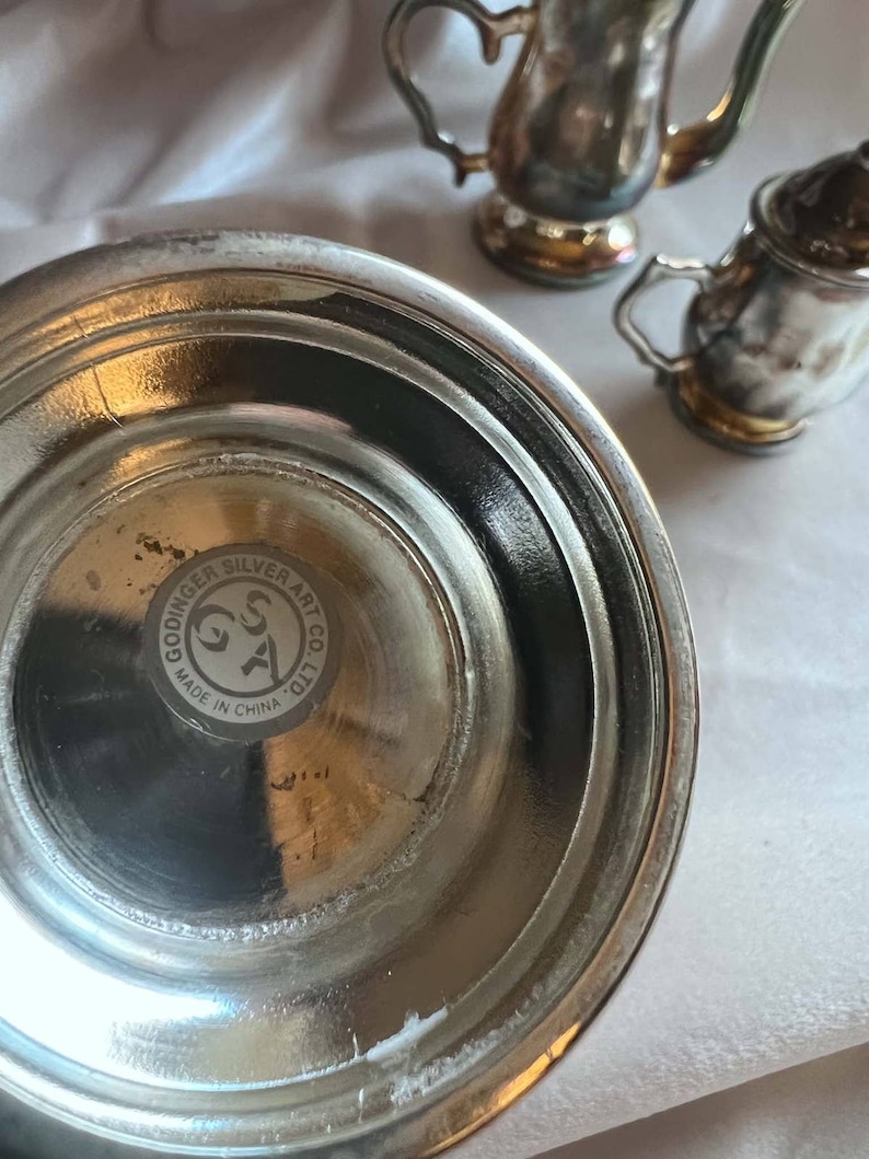 Godinger Silver Coffee, Tea, Sugar Set - Etsy
