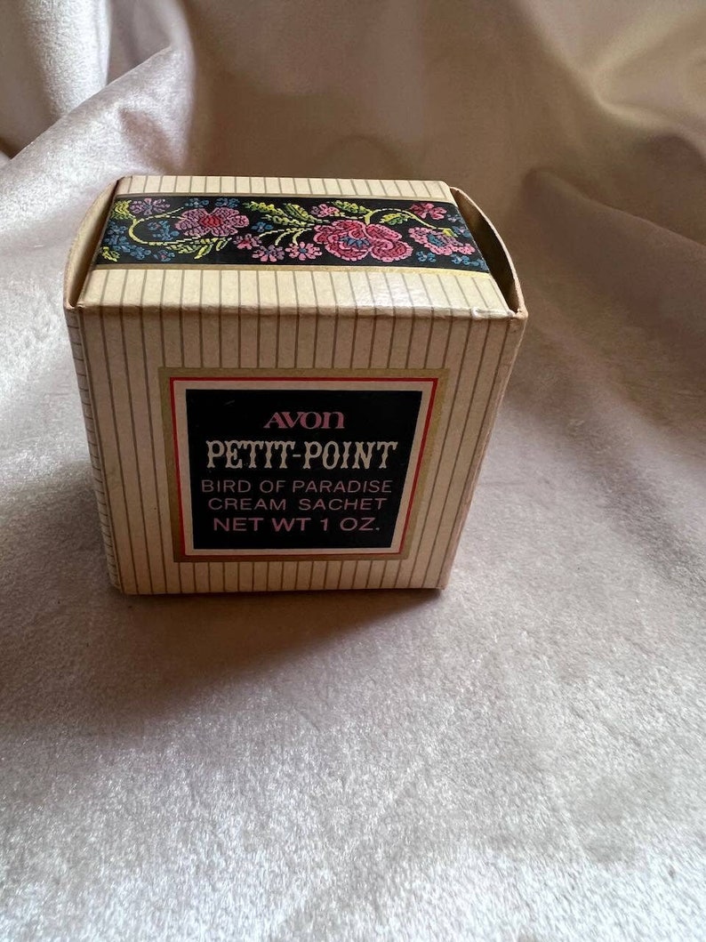 Avon Petit-point Cream Sachet in Box Collectible - Etsy
