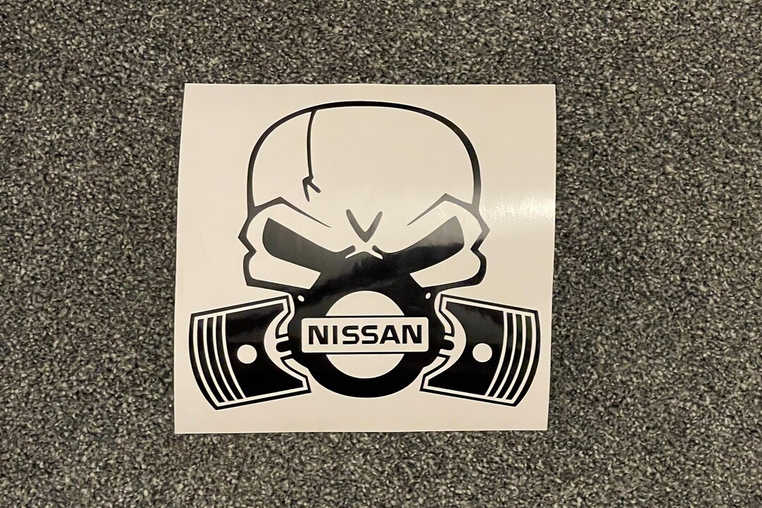 Skull and Gas Mask & Pistons Nissan - Etsy