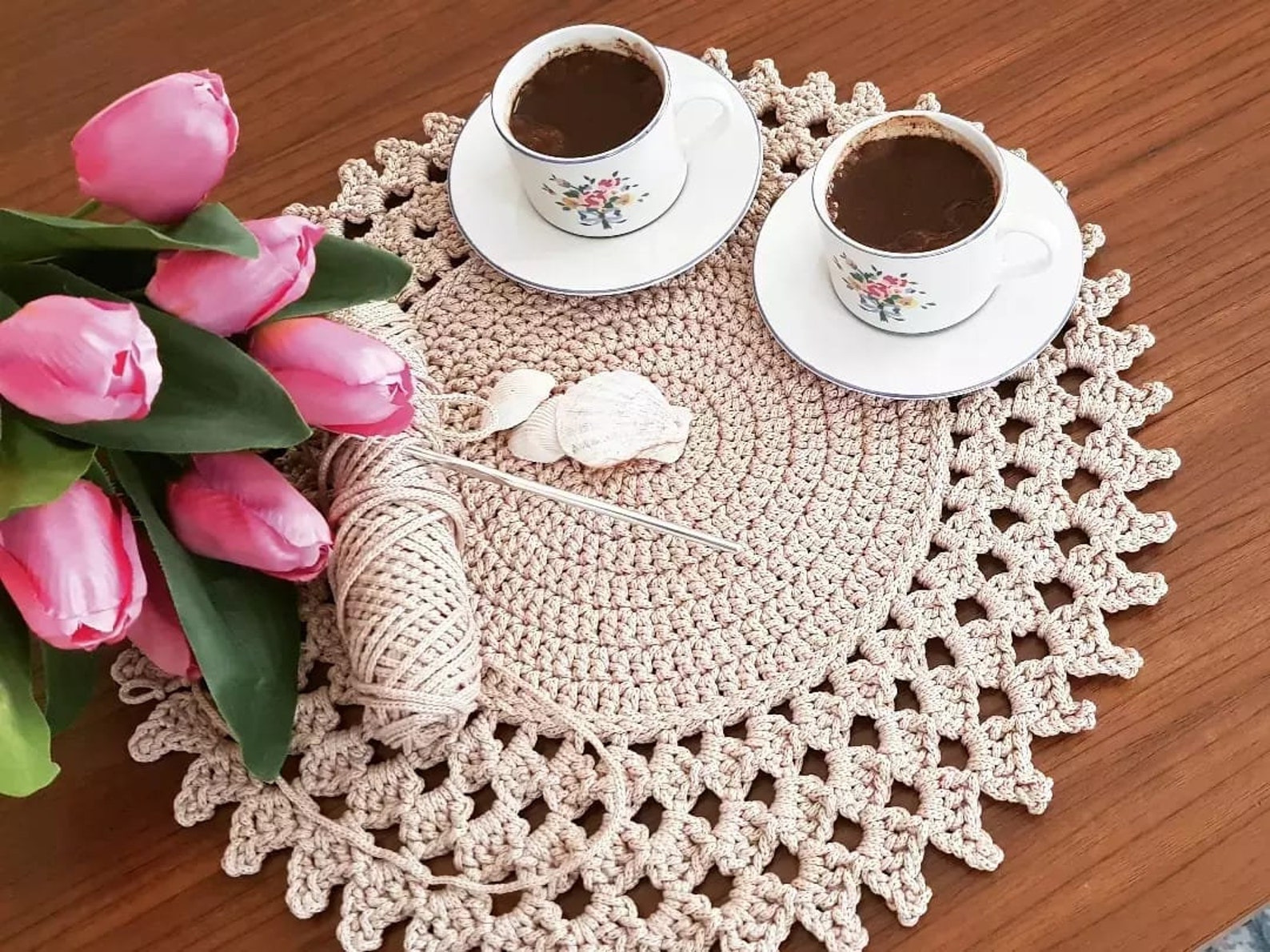 Supla Handmade, American Service, Macrame Supla, Crochet Table Mat ...