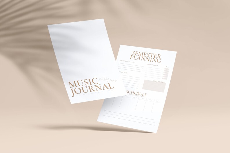 Digital Printable Music Journal BUNDLE, Musician Practice Planner ...