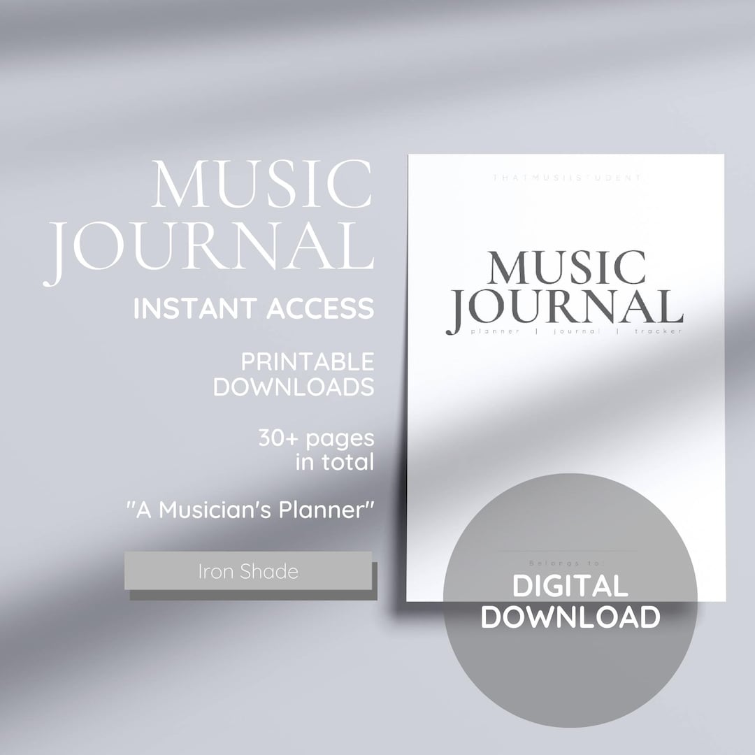 Printable Music Journal, Musician Practice Planner (PDF) - Etsy