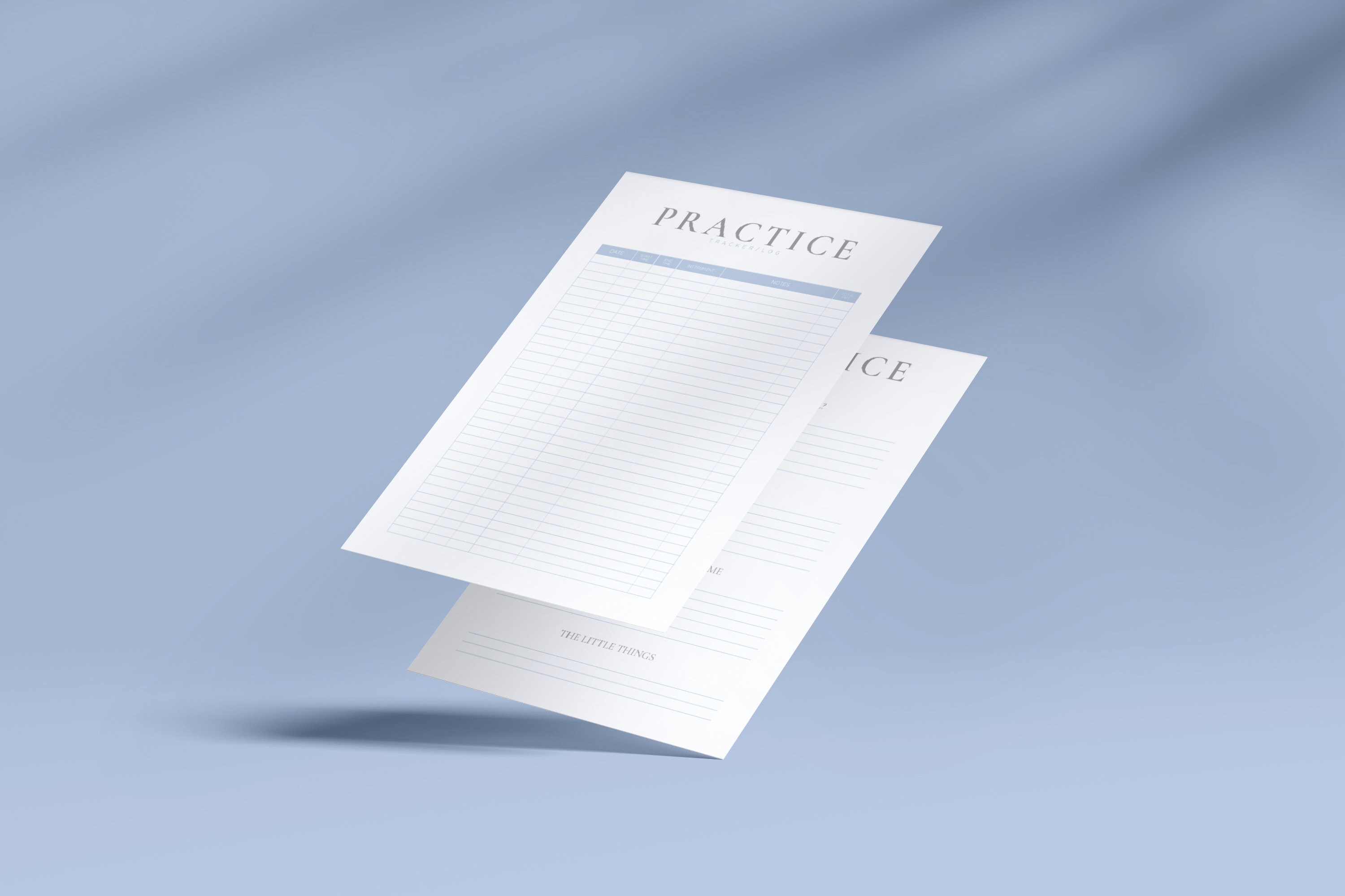 Printable Music Practice Log BUNDLE, Hours Tracker, Musician Practice ...