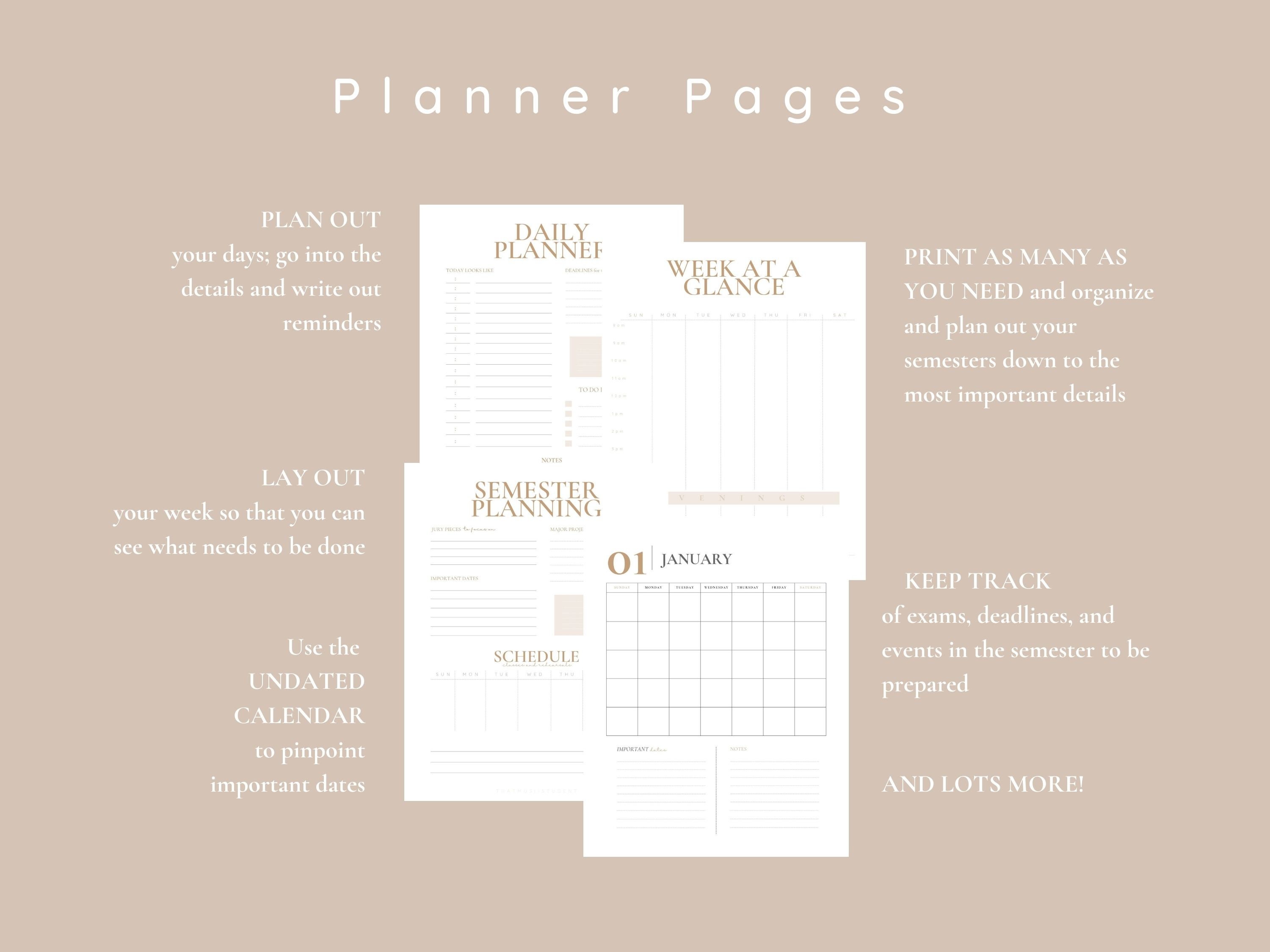Digital Printable Music Journal (BEIGE), Musician Practice Planner ...