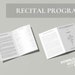 US Letter | Recital Program Template Simple Design | Piano, Editable ...