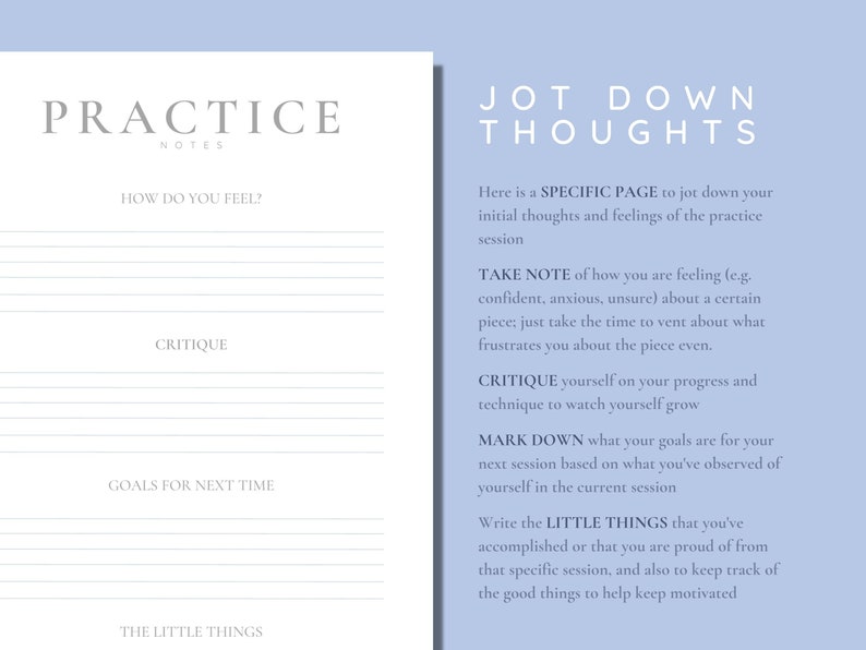 Music Practice Log Sheet, Practice Tracker, Musician Journal, Practice Log, University Music ...