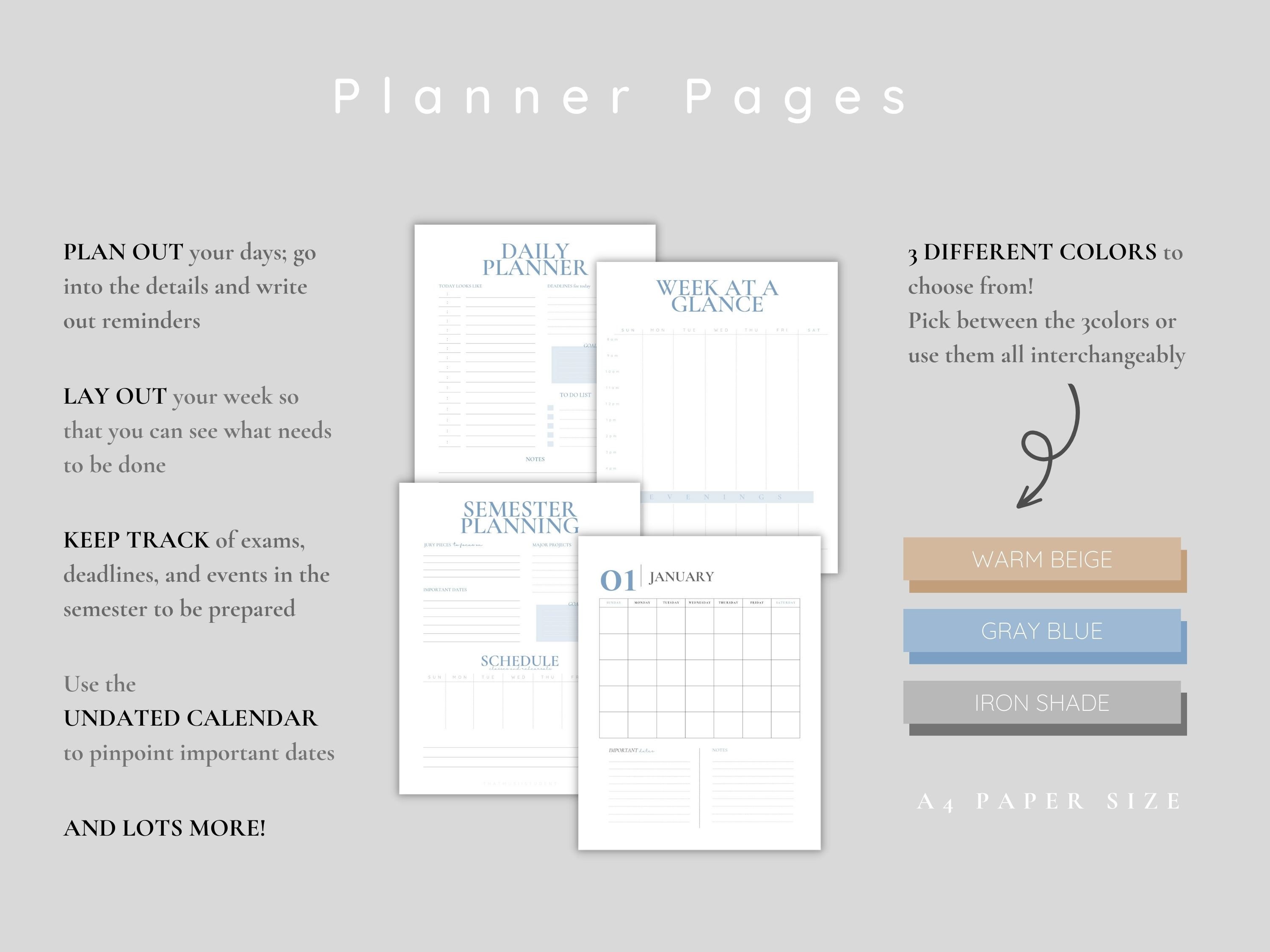 Digital Printable Music Journal BUNDLE, Musician Practice Planner ...
