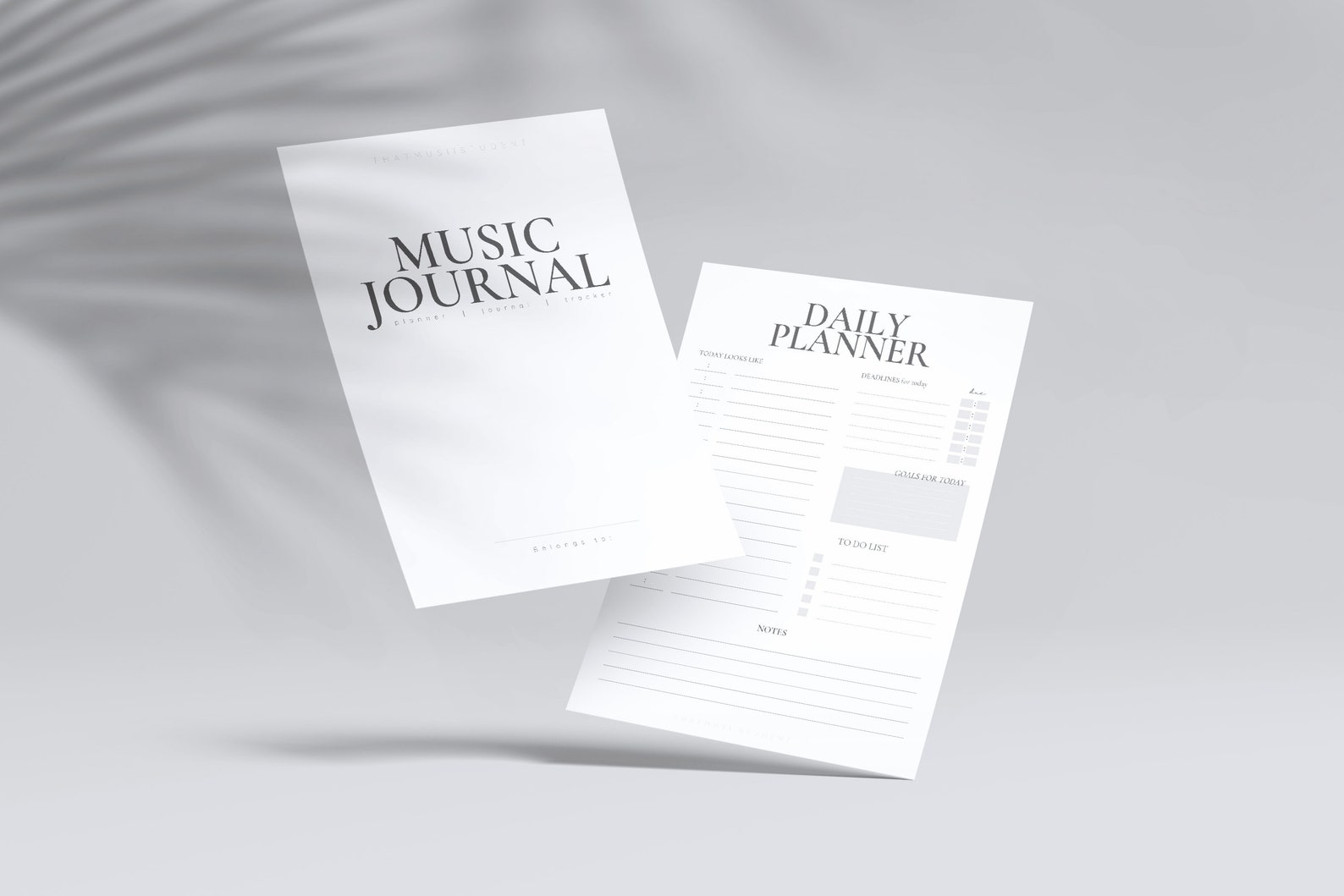 Digital Printable Music Journal BUNDLE, Musician Practice Planner ...