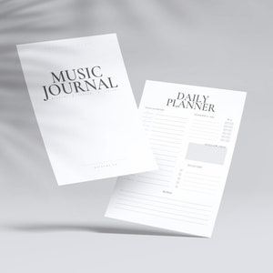 Digital Printable Music Journal BUNDLE, Musician Practice Planner ...