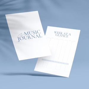 Digital Printable Music Journal BUNDLE, Musician Practice Planner ...