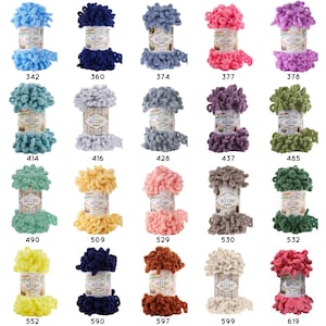 LOOP YARN, Alize Puffy Yarn, Blanket Yarn, Velvet Yarn, Easy Knitting ...