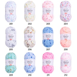 Yarnart Baby Color New, Soft Baby Yarn,knitting Yarn,seasonal Yarn ...