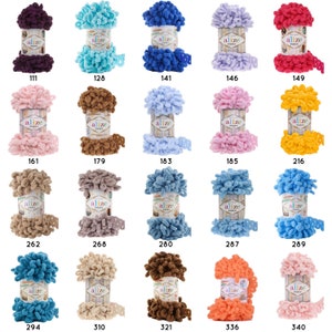 LOOP YARN, Alize Puffy Yarn, Blanket Yarn, Velvet Yarn, Easy Knitting ...