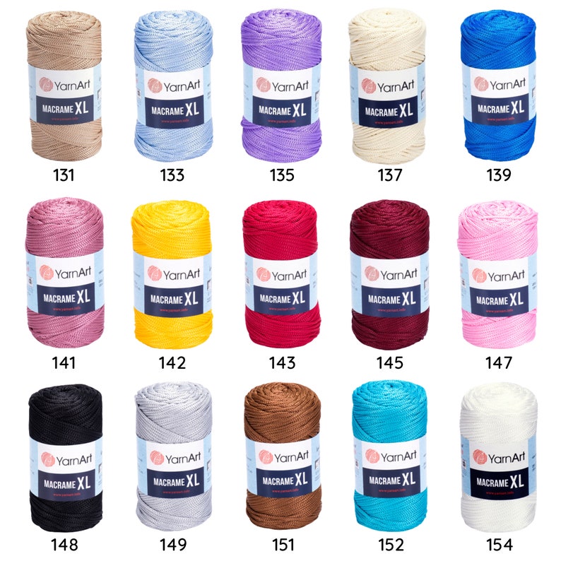 Yarnart Macrame XL100% Polyester Macrame Ropepolyester - Etsy