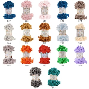 LOOP YARN, Alize Puffy Yarn, Blanket Yarn, Velvet Yarn, Easy Knitting ...