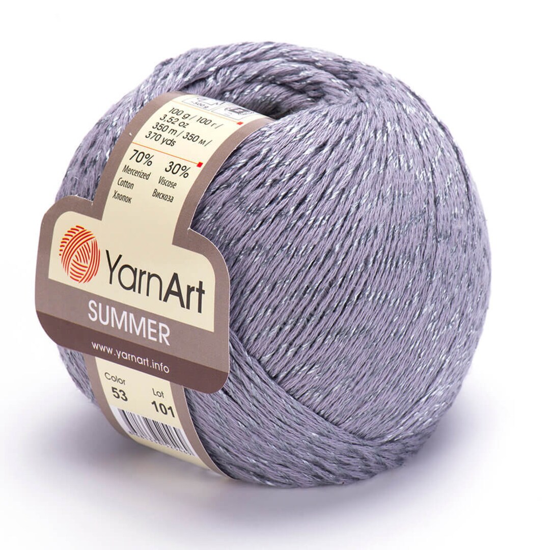 Yarnart Summer,glittery Crochet Yarn,sparkly Multicolor Knitting Yarn ...
