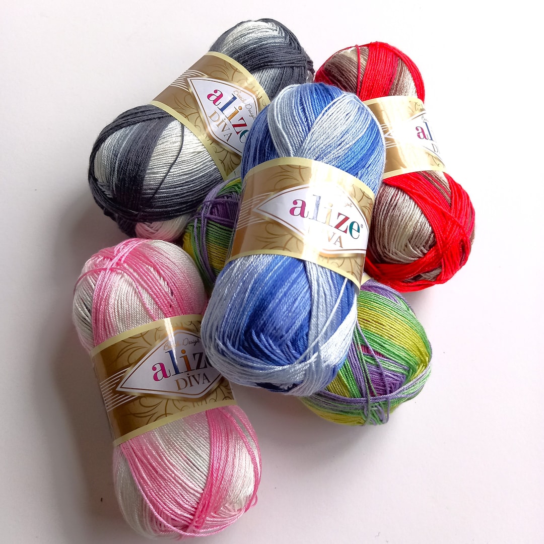 Alize Diva Batik Yarn, 100% Acrylic, 100 Grams, 350 Meters, Yarn Baby ...