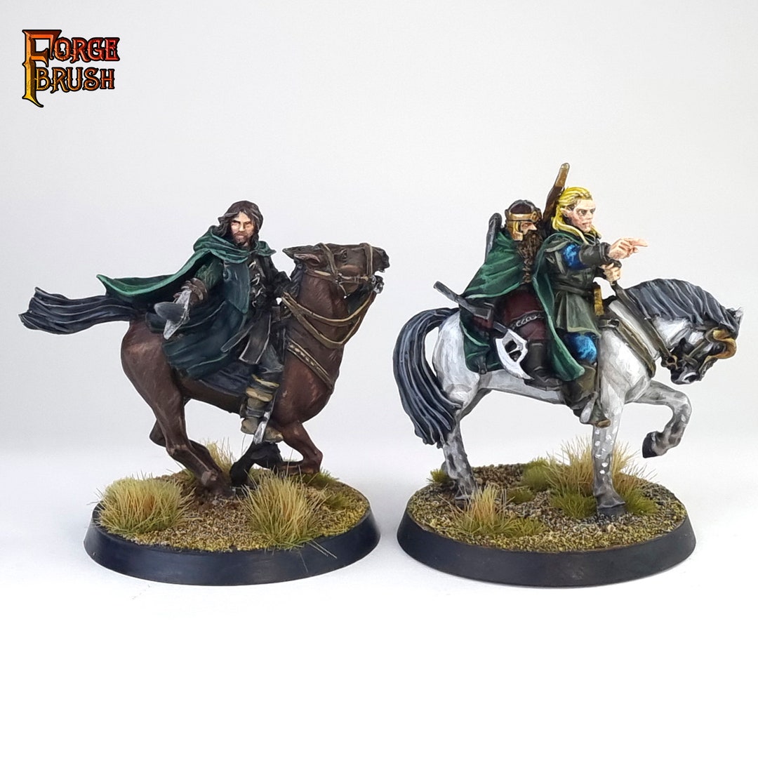 Three Hunters Mounted, Lord of the Rings Miniatures, Middle Earth ...