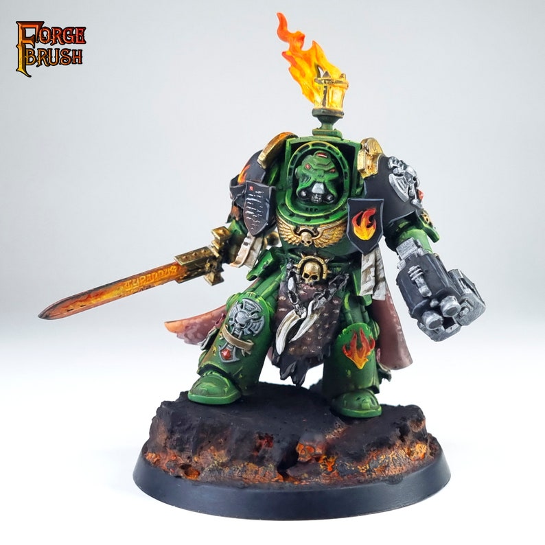 Space Marine Captain in Terminator Armor Salamanders, PAINTED ...