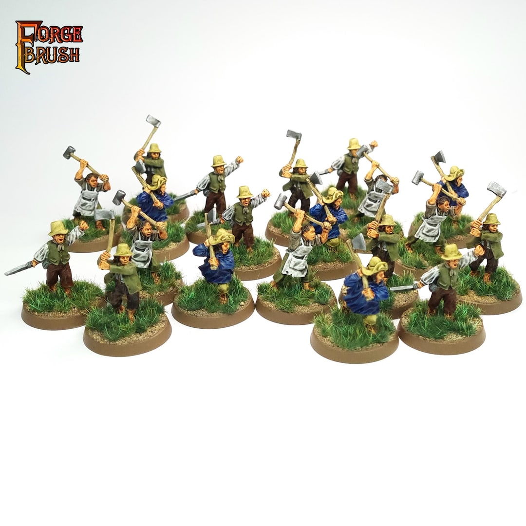 Painted Hobbit Militia. MESBG PAINTING COMMISSION Basic Tabletop Level ...