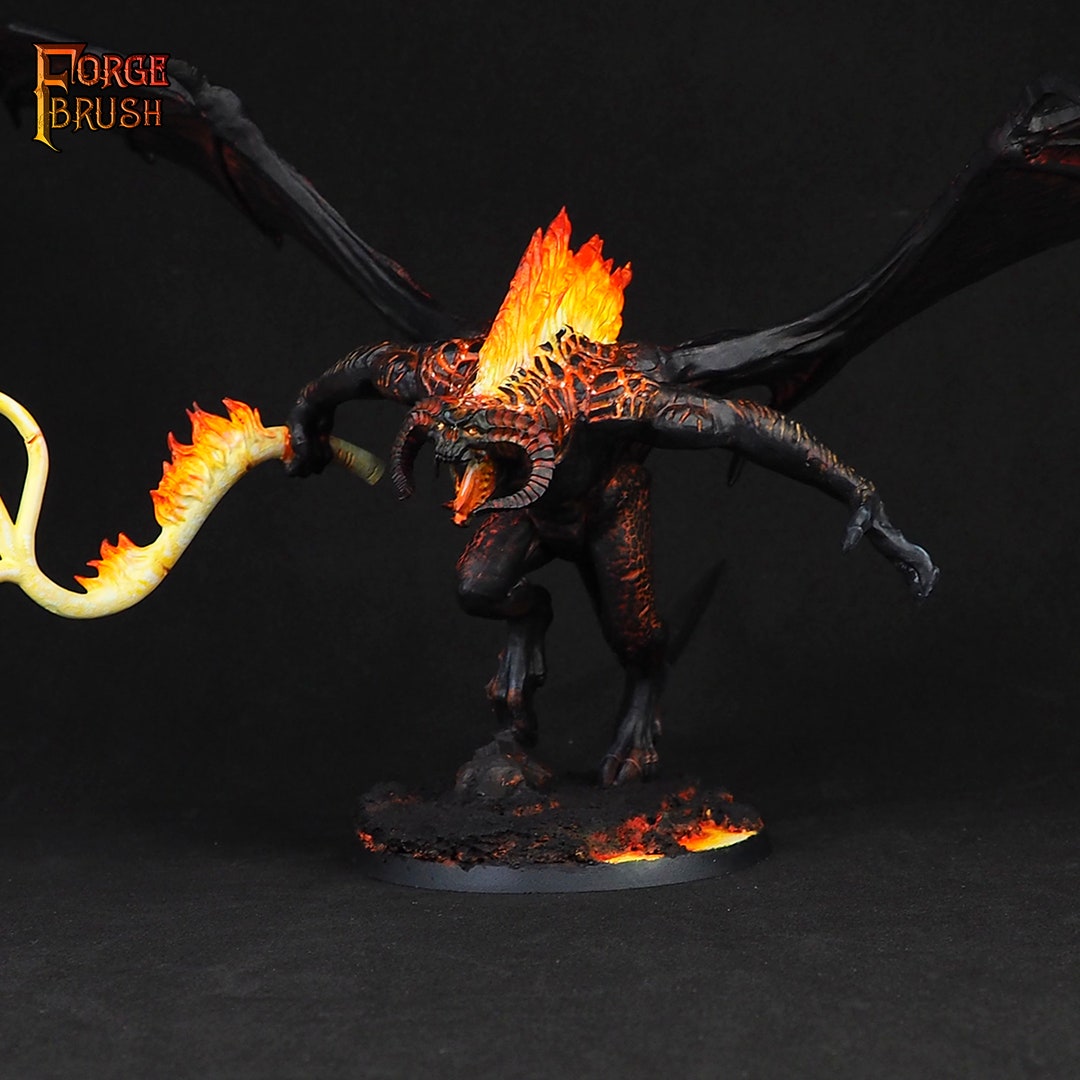 Painted Balrog, Commission Painting Service for MESBG, Hand Painted ...
