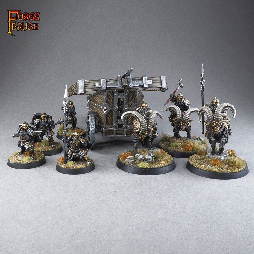 Iron Hills kleines Bataillon Painted Miniatures MESBG. Zwerge LOTR Der ...