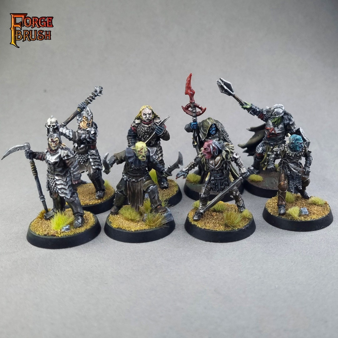 Mordor Orc Commanders Bundle Pack, PAINTED Captains. Snaga, Grishnakh ...