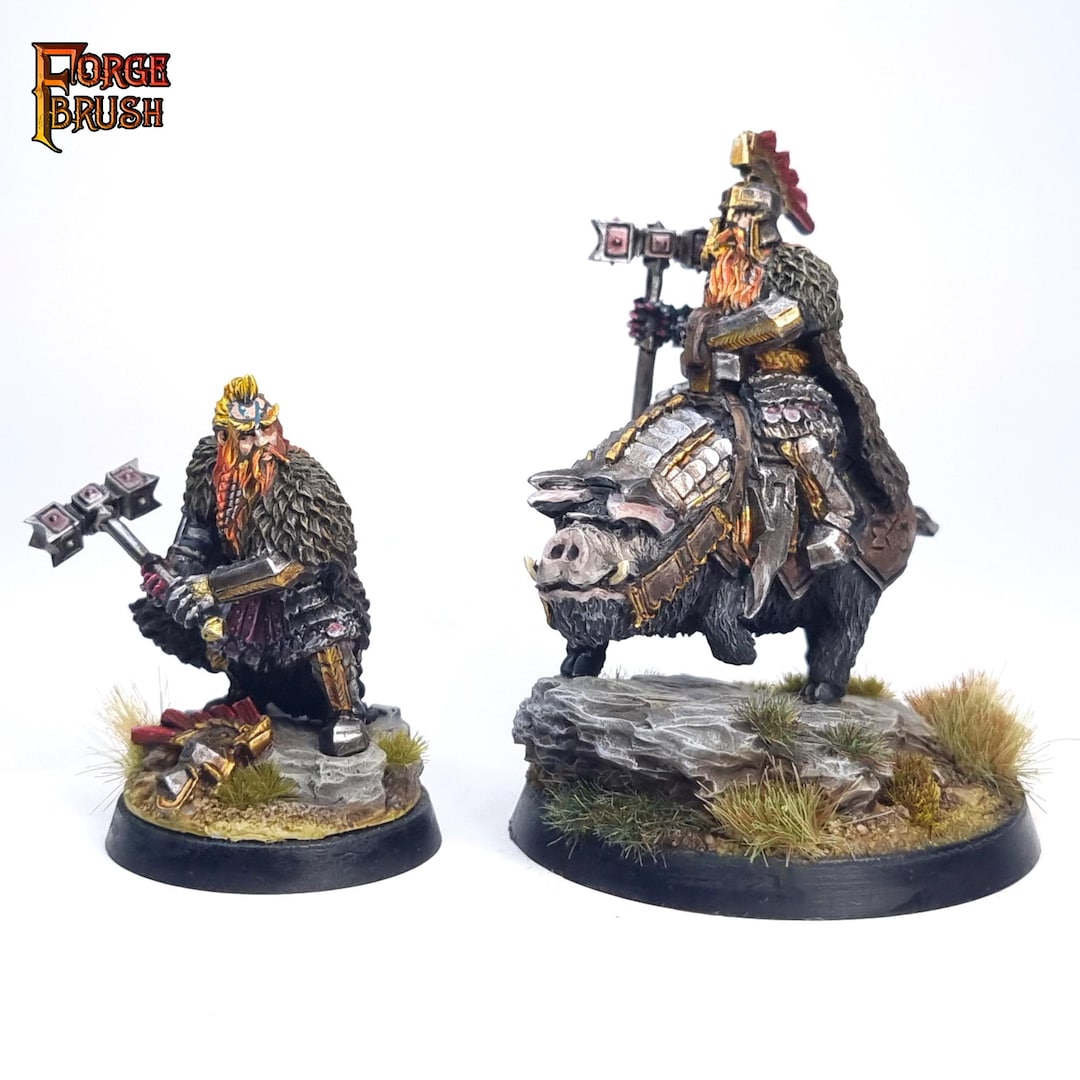 Dain Ironfoot, Lord of the Iron Hills Painted Miniatures MESBG. LOTR ...