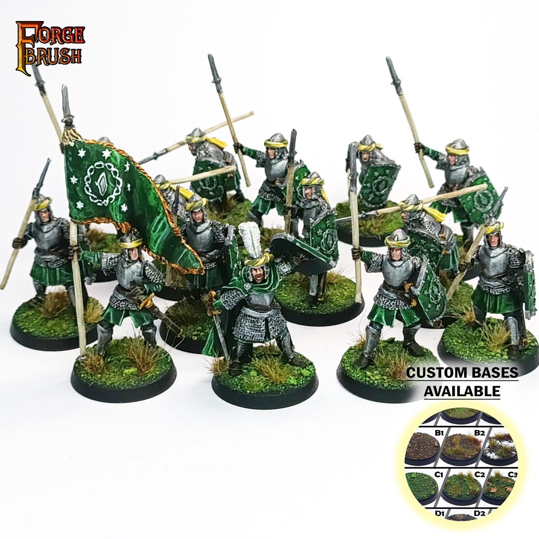 Painted Warriors of Arnor. MESBG PAINTING COMMISSION, Painted ...