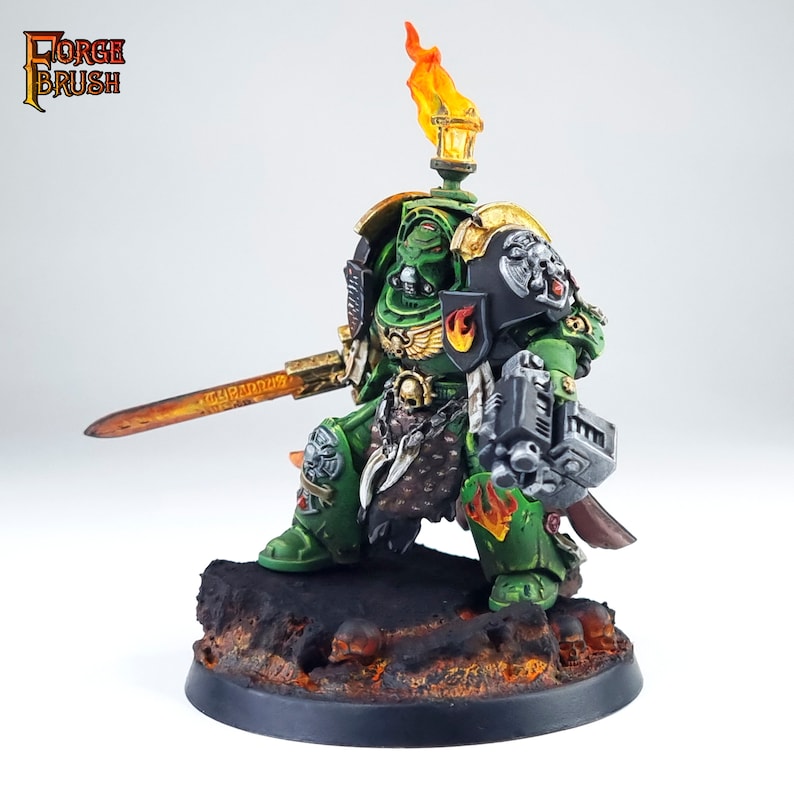Space Marine Captain in Terminator Armor Salamanders, PAINTED ...