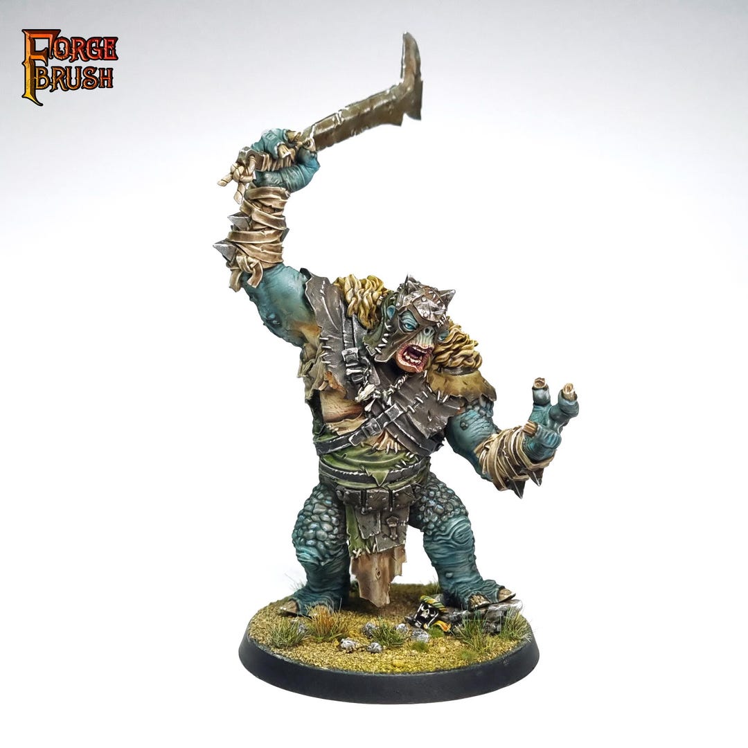 PAINTED Troll Middle Earth. Buhrdur, Hill Troll Chieftain, Mesbg ...