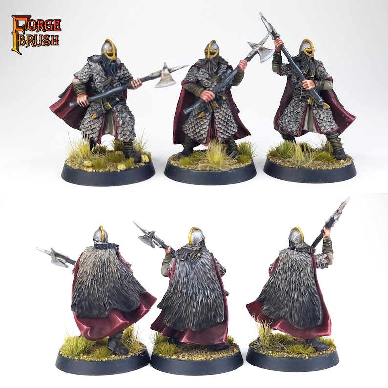 Heroes of Dunland, Dunlending Huscarls, Painted Miniatures LOTR Mesbg ...