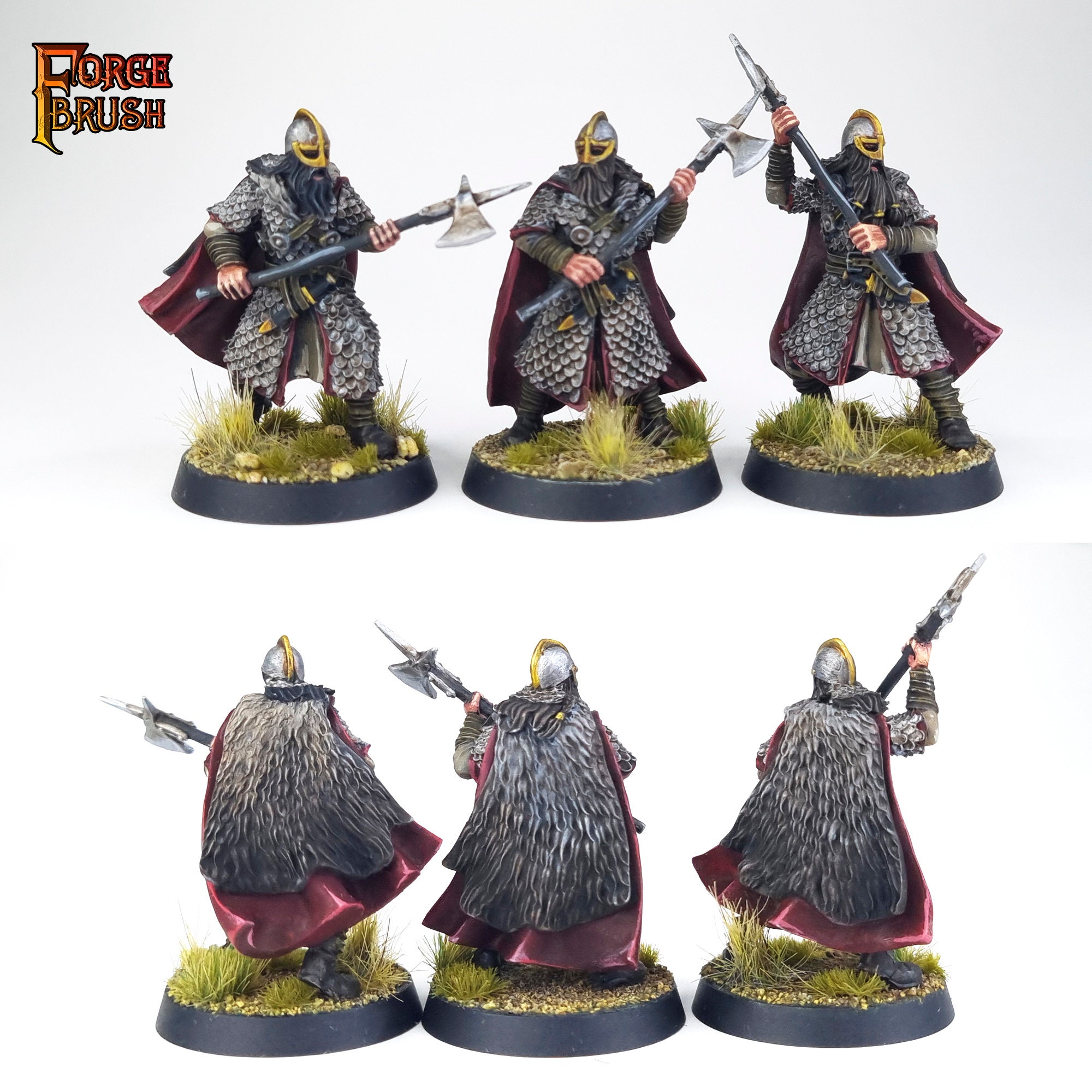 Heroes of Dunland, Dunlending Huscarls, Painted Miniatures LOTR Mesbg ...