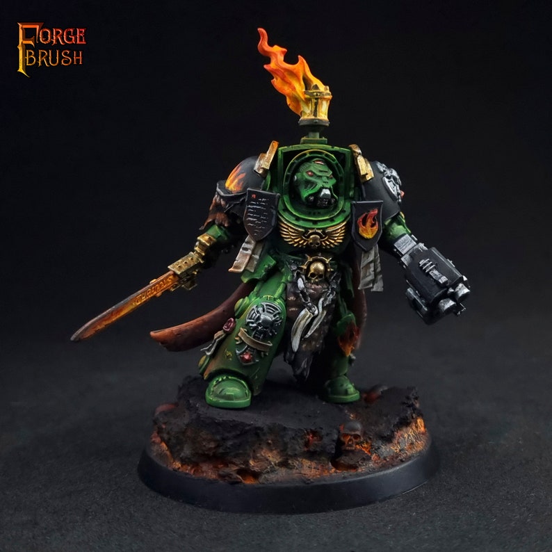 Space Marine Captain in Terminator Armor Salamanders, PAINTED ...