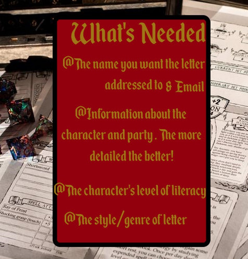 Virtual Letter From Your DND Character - Etsy