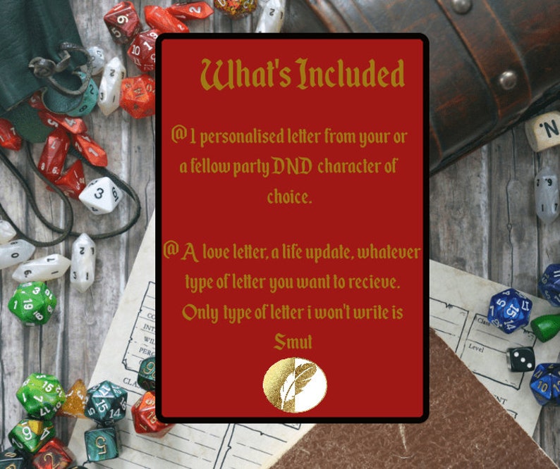 Virtual Letter From Your DND Character - Etsy