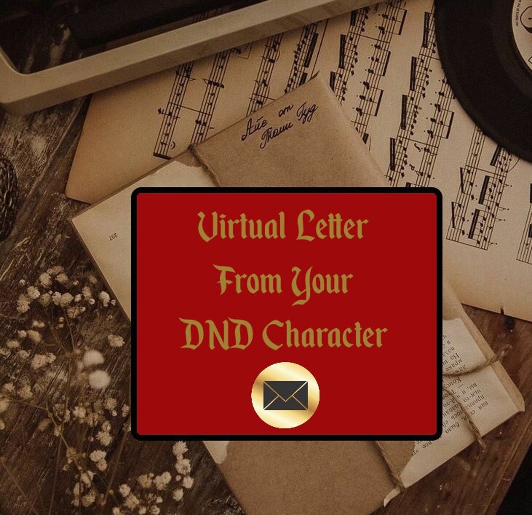Virtual Letter From Your DND Character - Etsy