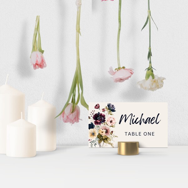 Floral Place Cards - Etsy