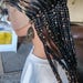 Fully Hand Braided Box Braids Straight Down Cornrow Wig 1b/blond/brown ...