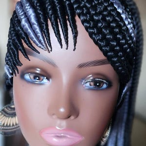 Fully Hand Braided Box Braids 1b/gray - Etsy