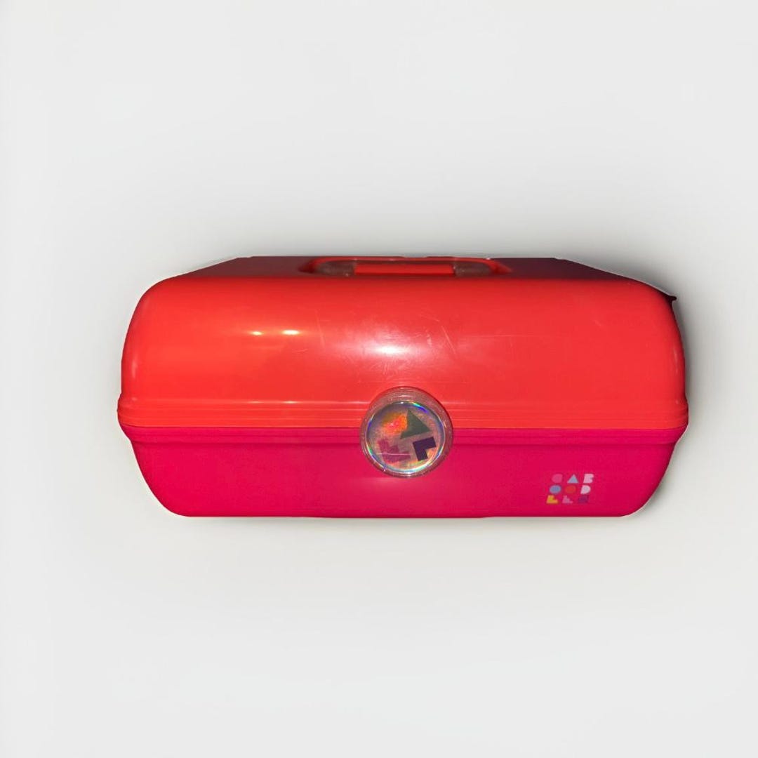 Vintage Caboodles Cosmetics Case | 3 Compartments and Mirror | Orange ...